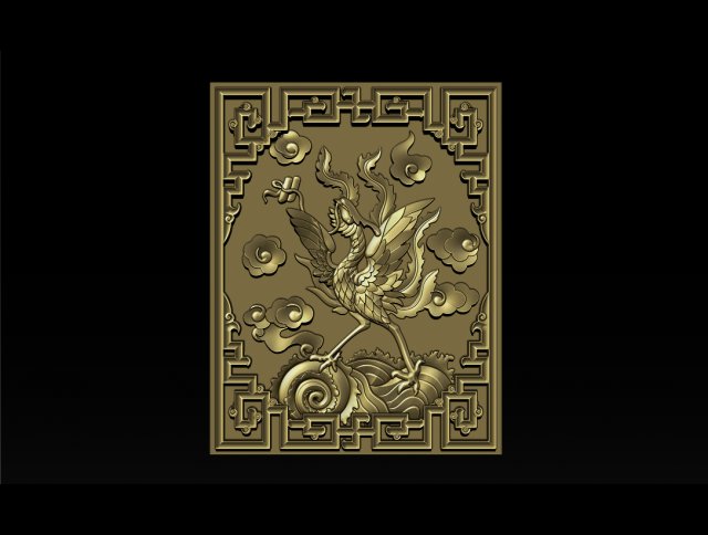 phoenix - cnc relief 3D Print Model in Mathematical art 3DExport