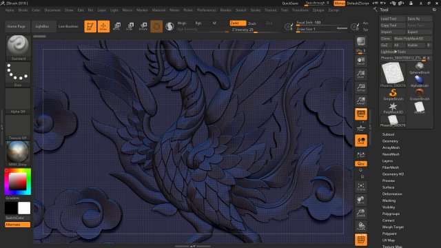 phoenix - cnc relief 3D Print Model in Mathematical art 3DExport