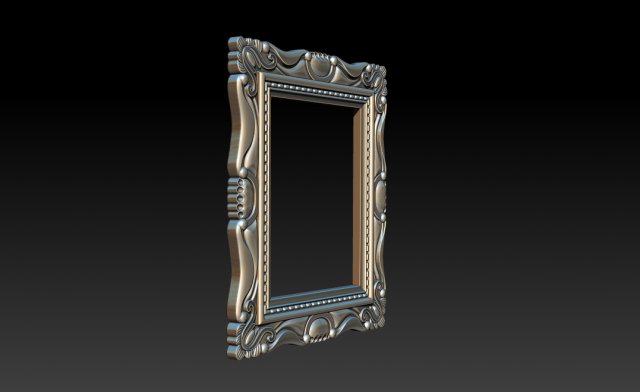 3D Frame - Wood Carving STL Model for CNC Router 3D Print Model in ...