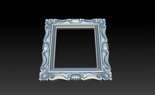 3D Frame - Wood Carving STL Model for CNC Router 3D Print Model in ...