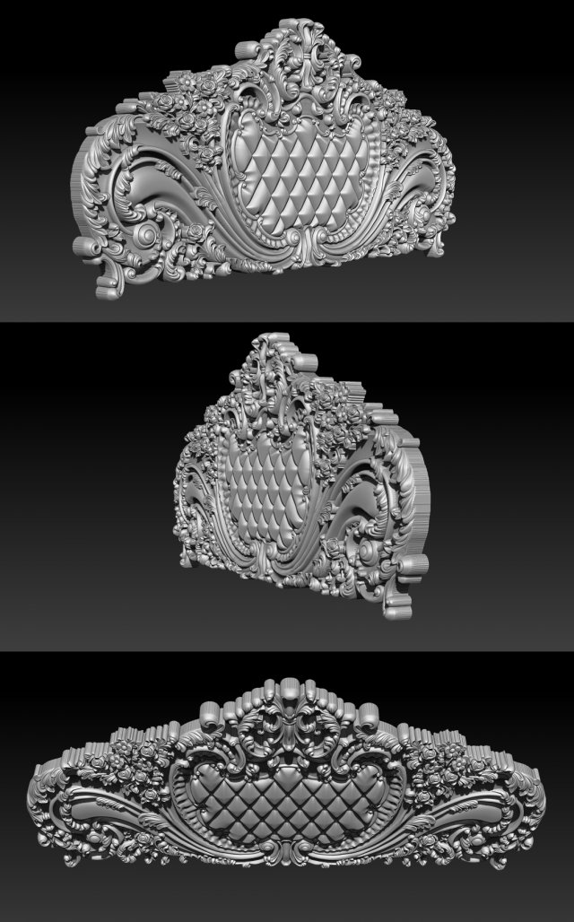 Bed Relief Model Design for CNC Router 3D Print Model in Furniture 3DExport