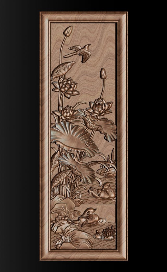 Lotus pattern relief design for CNC router 3D Print Model in ...