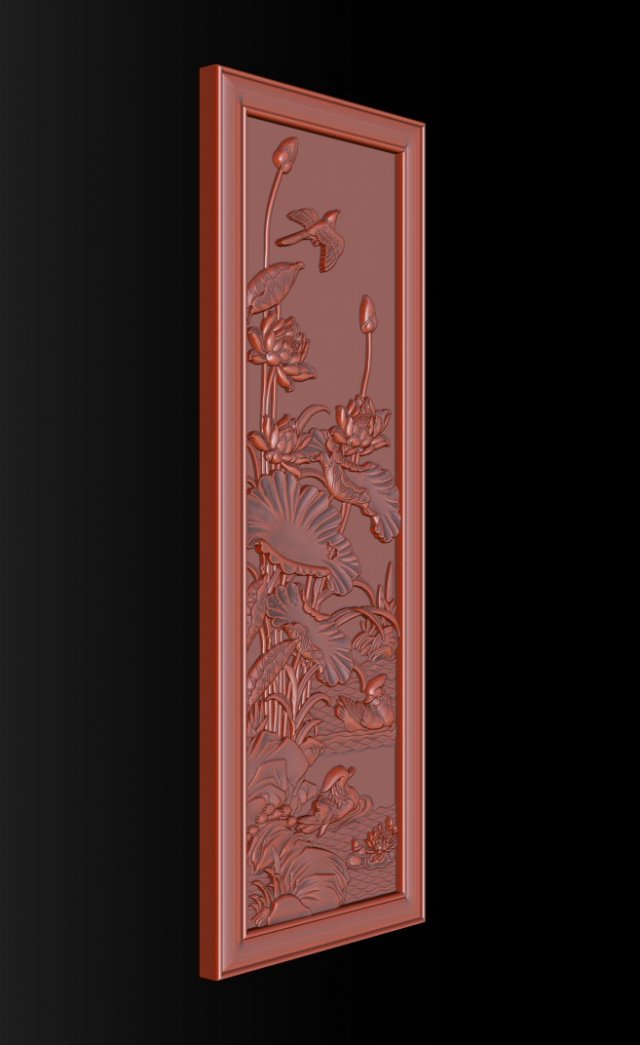 Lotus pattern relief design for CNC router 3D Print Model in ...