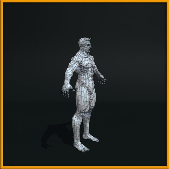 Realistic Male Body 3D Model in Man 3DExport