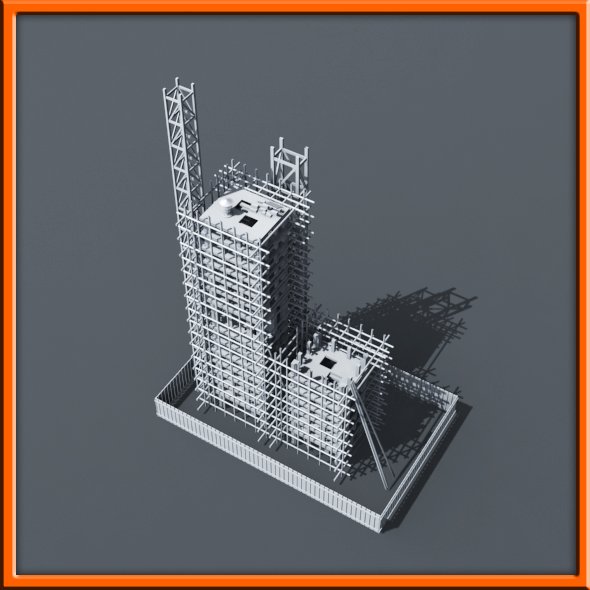 Building Construction 3D Model in Miscellaneous 3DExport
