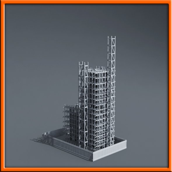 Building Construction 3D Model in Miscellaneous 3DExport