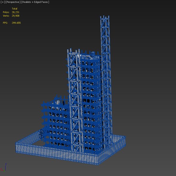 Building Construction 3D Model in Miscellaneous 3DExport
