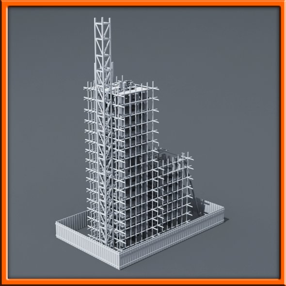 Building Construction 3D Model in Miscellaneous 3DExport