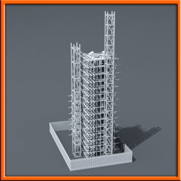 Building Construction 3D Model in Miscellaneous 3DExport