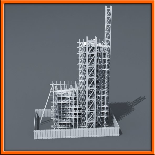 Building Construction 3D Model in Miscellaneous 3DExport