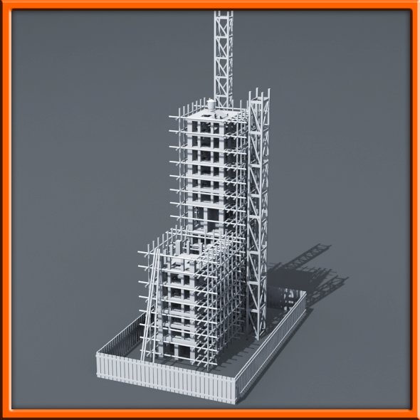 Building Construction 3D Model in Miscellaneous 3DExport