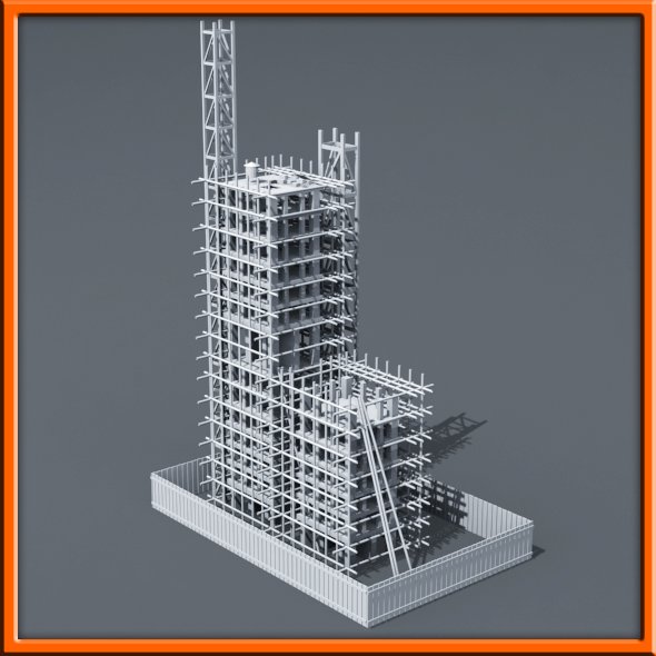 Building Construction 3D Model in Miscellaneous 3DExport