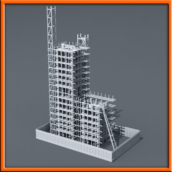 Building Construction 3D Model in Miscellaneous 3DExport