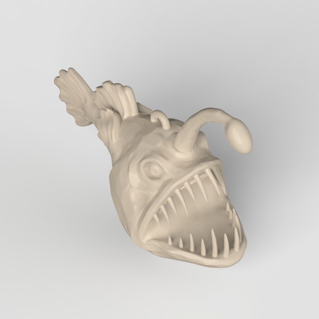 STL CNC Router file 3dprintable Deep Angler Fish 3D Принт Модель in ...