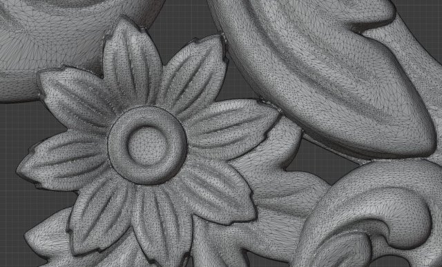 STL CNC Router file 3dprintable Classic Furniture fretwork relief Set 3 ...