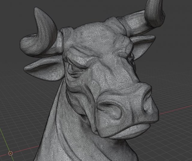 STL CNC Router file 3dprintable Bull Head 3D Print Model in Decor 3DExport