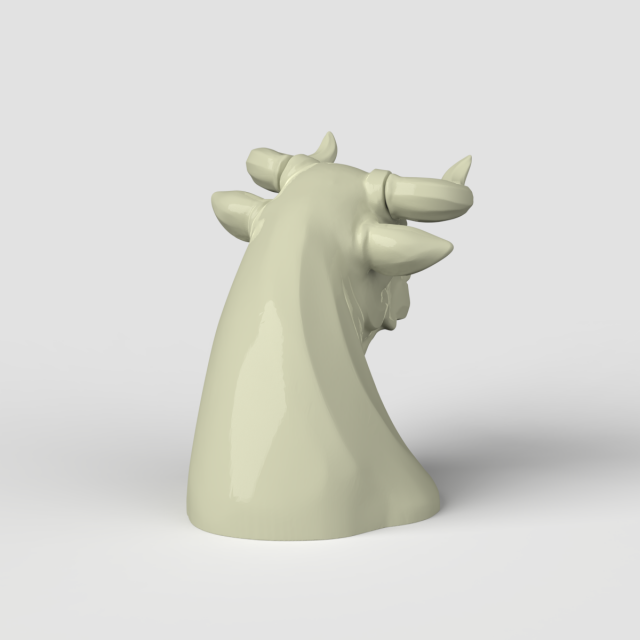 STL CNC Router file 3dprintable Bull Head 3D Print Model in Decor 3DExport