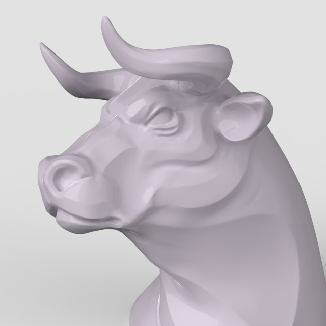 STL CNC Router file 3dprintable Bull Head 3D Print Model in Decor 3DExport
