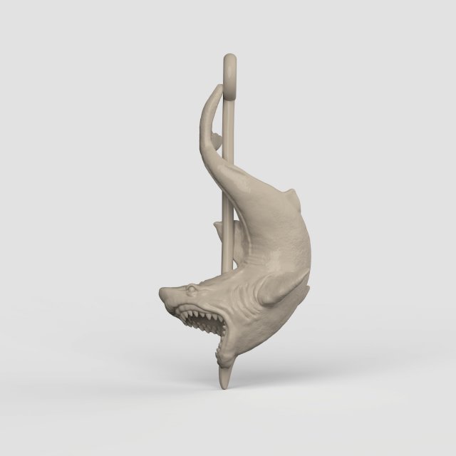 STL CNC Router file 3dprintable Shark Pendant 3D Print Model in ...