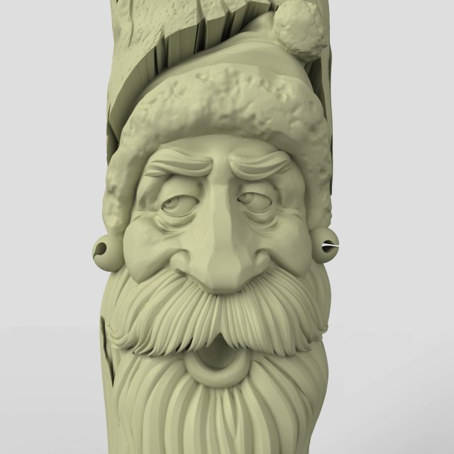 STL CNC Router file 3dprintable Santa Tree Mask Modèles 3D en vedette ...