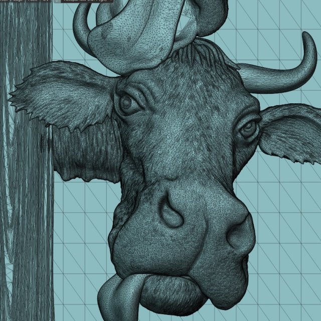 STL CNC Router file 3dprintable Cows Panel Modelo de impresión 3D in ...