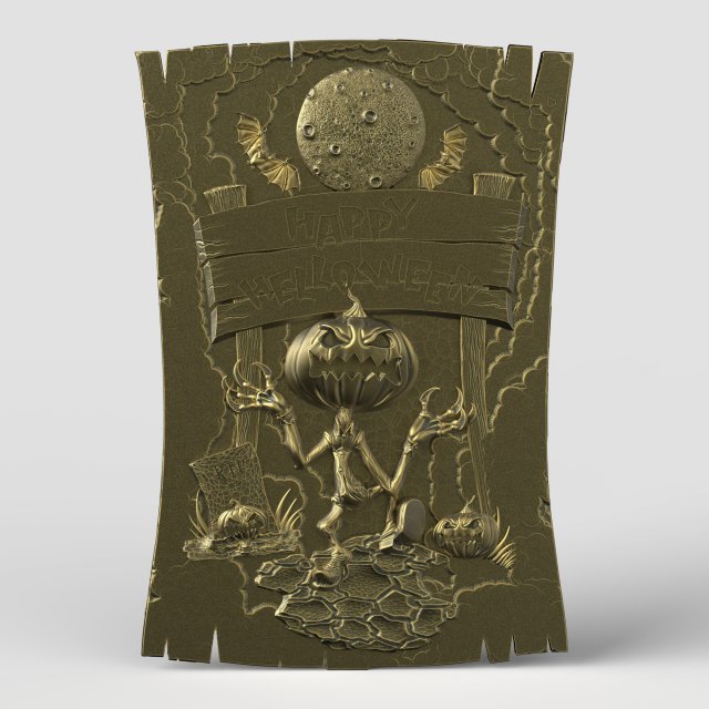 Stl Cnc Router File 3dprintable Halloween Panel 3d Print Model In Decor