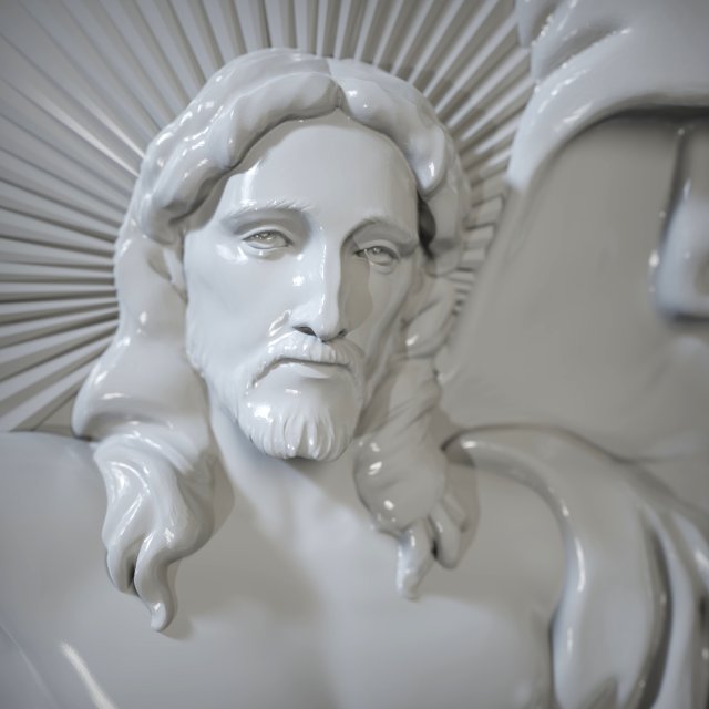 Stl Cnc Router File 3dprintable Jesus Panel 3d Print Model In Sculpture