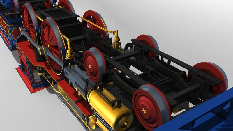 Central Pacific No60 Jupiter 3D Model in Train 3DExport