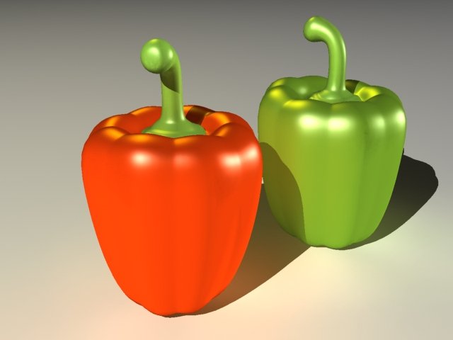 capsicum 3D Model in Vegetable 3DExport