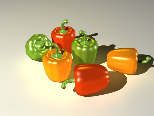 capsicum 3D Model in Vegetable 3DExport