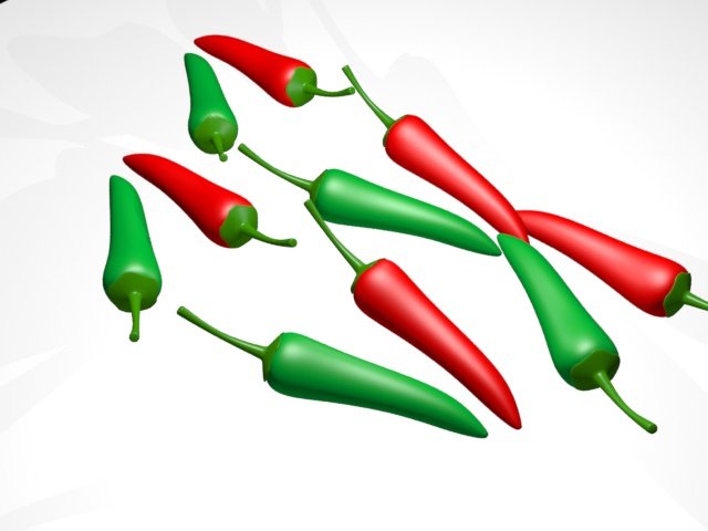 Chilli 3D Model in Vegetable 3DExport