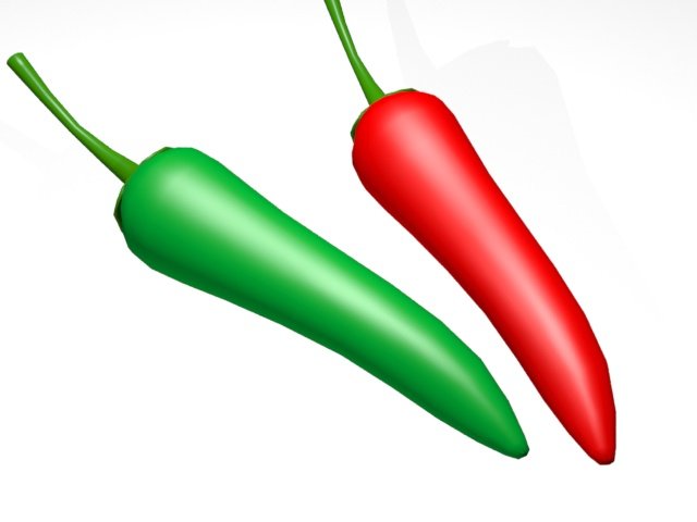 Chilli 3D Model in Vegetable 3DExport