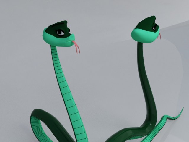 Cartoon snake 3D Model in Reptile 3DExport