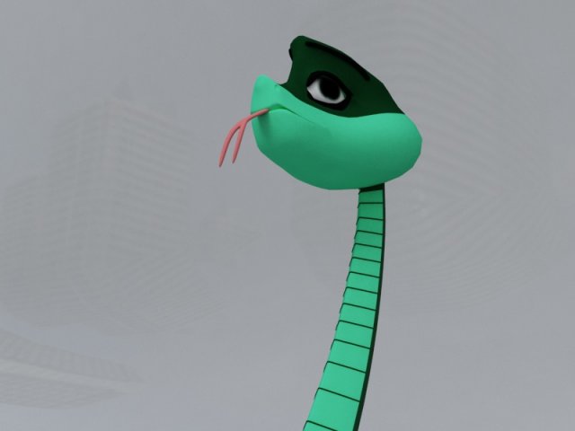 Cartoon snake 3D Model in Reptile 3DExport