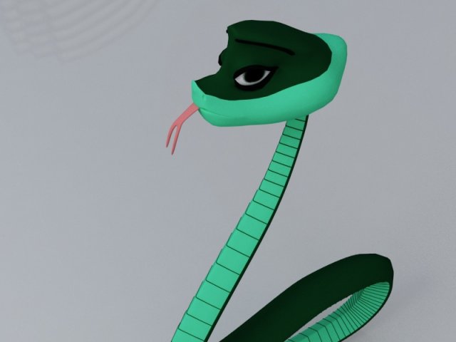 Cartoon snake 3D Model in Reptile 3DExport