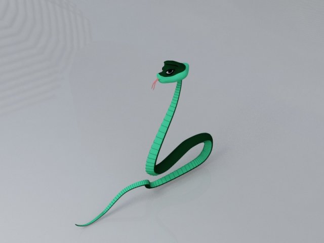 Cartoon snake 3D Model in Reptile 3DExport