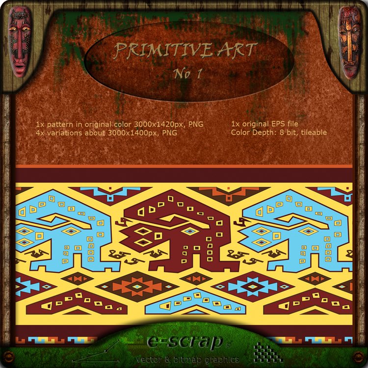 primitive art pattern 01 CG Textures in Ornaments 3DExport