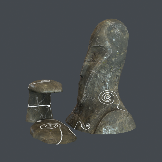 alien stone head 3D Model in Miscellaneous 3DExport