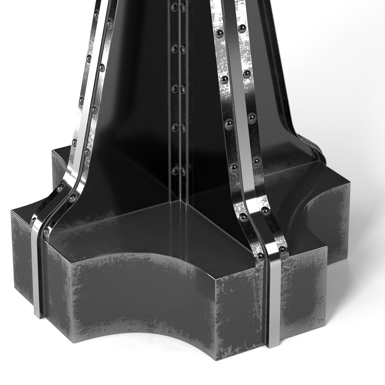 French Column Table in the industrial style 3D 모델 in 테이블 3DExport