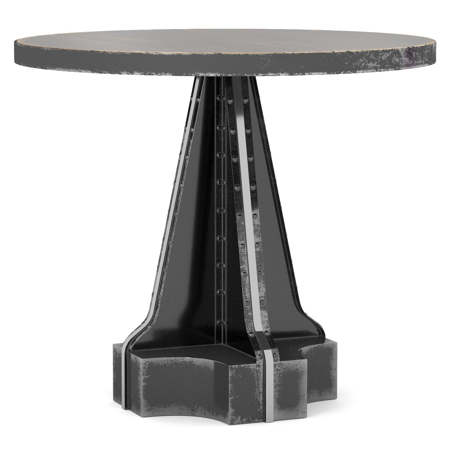 French Column Table in the industrial style 3D 모델 in 테이블 3DExport