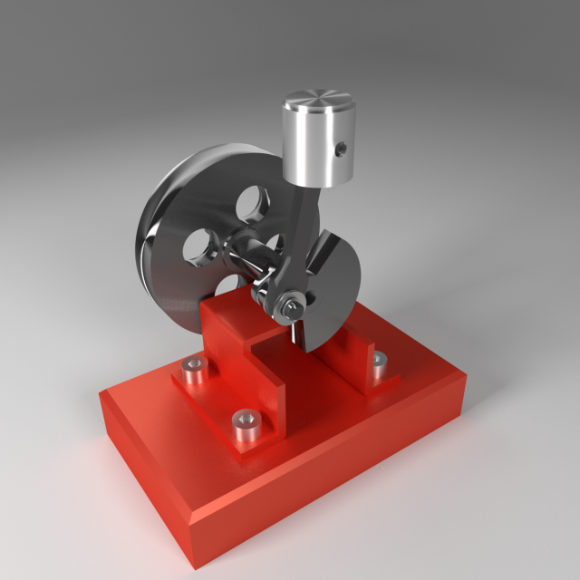 compressed air engine 3D Model in Machines 3DExport