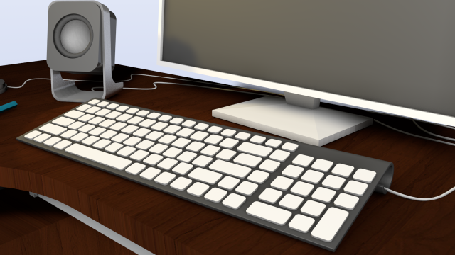 computer table 3D Model in Table 3DExport