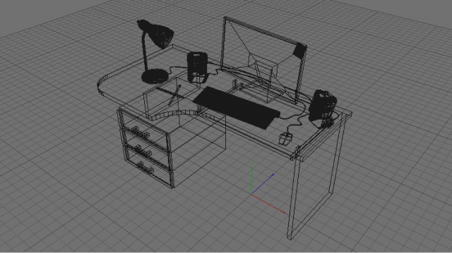 computer table 3D Model in Table 3DExport