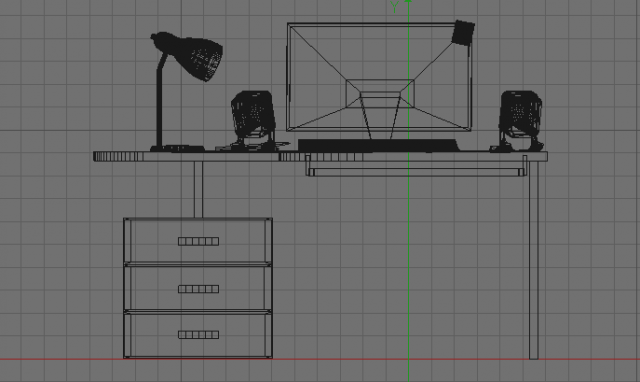 computer table 3D Model in Table 3DExport
