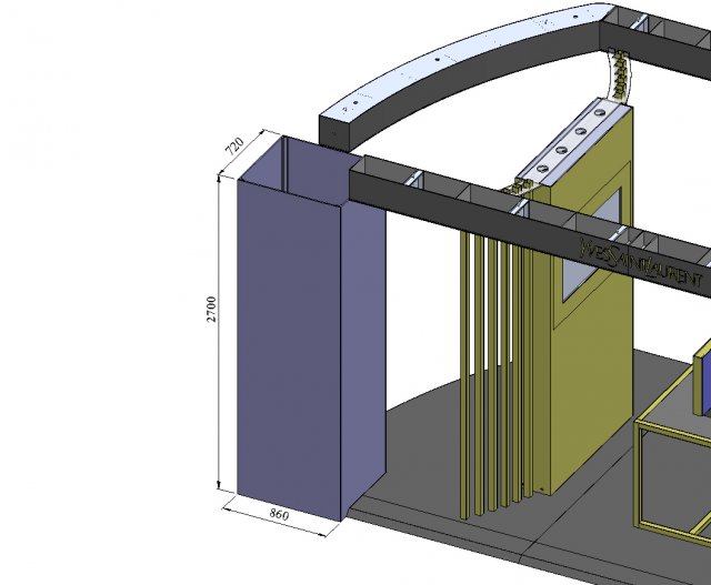 ysl stand atrium 3D Model in Entertainment Center 3DExport