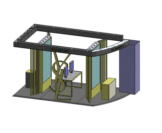 ysl stand atrium 3D Model in Entertainment Center 3DExport