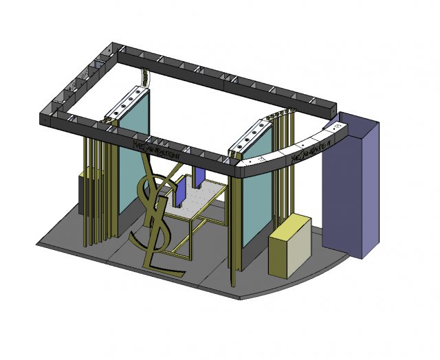 ysl stand atrium 3D Model in Entertainment Center 3DExport