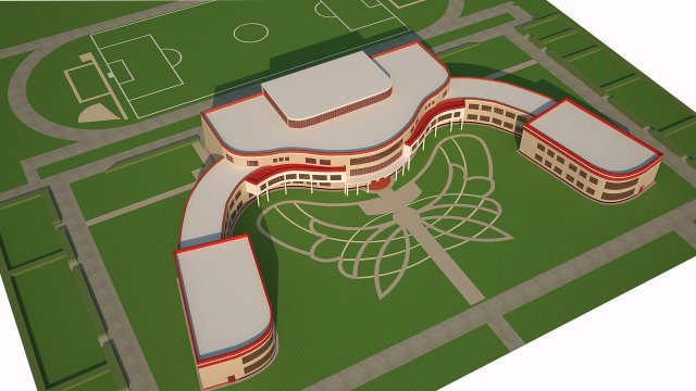 school model 3D Model in Buildings 3DExport