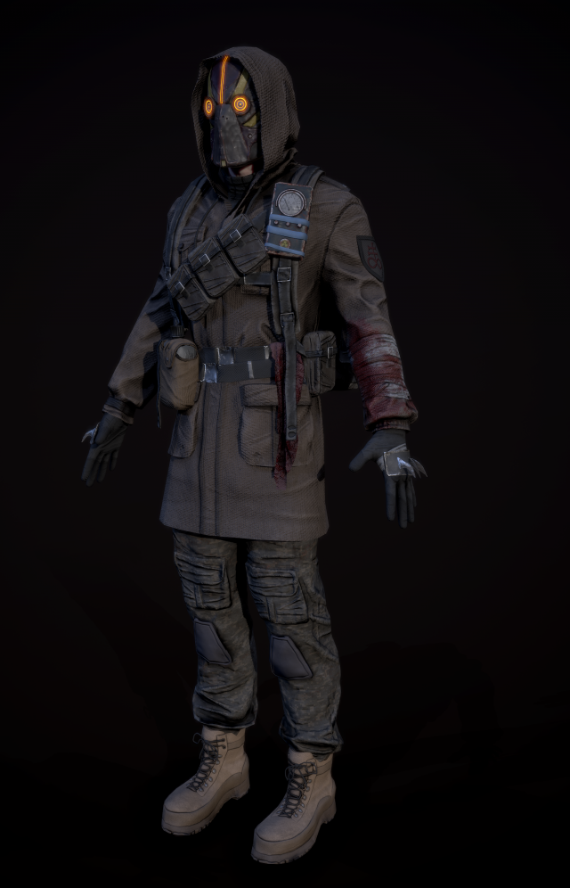 post apocalyptic guy Modelo 3D in homem 3DExport