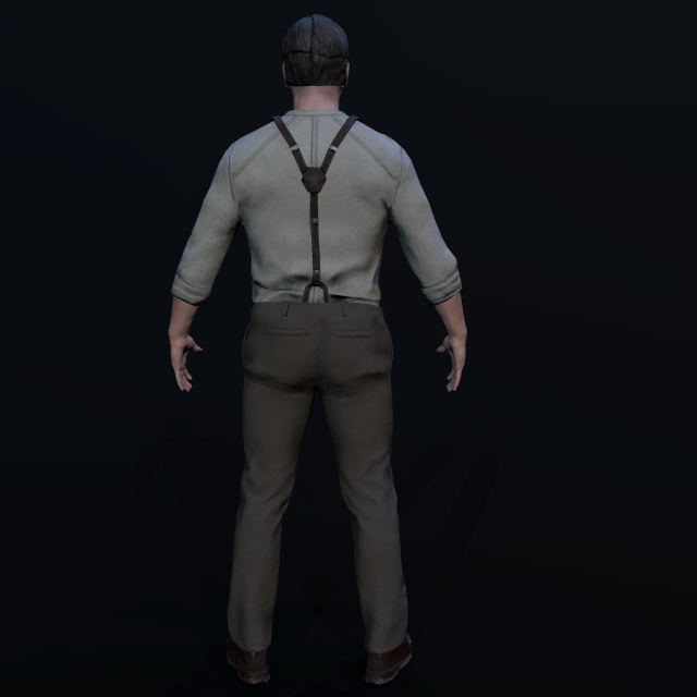 Noir Character 3D Model in Man 3DExport